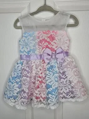George | Dresses | Nwot George Baby Girl 36m Multicolor Formal Dress ...